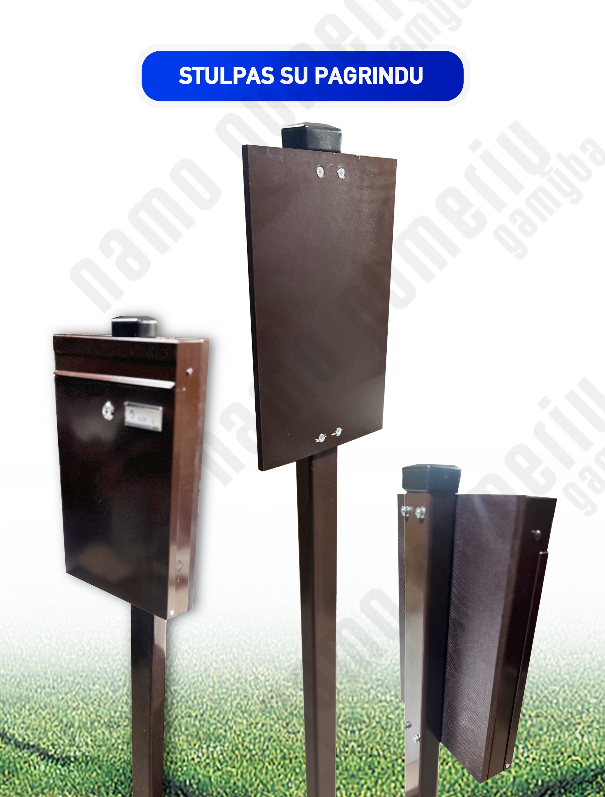 Stulpas su pagrindu pašto dėžutei - namonumeriugamyba.lt